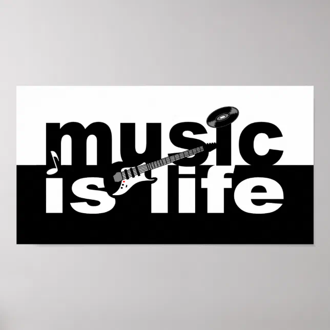 Music is life portfolio poster | Zazzle