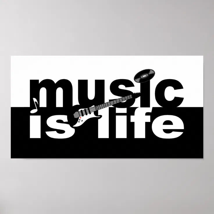Music is life portfolio poster | Zazzle