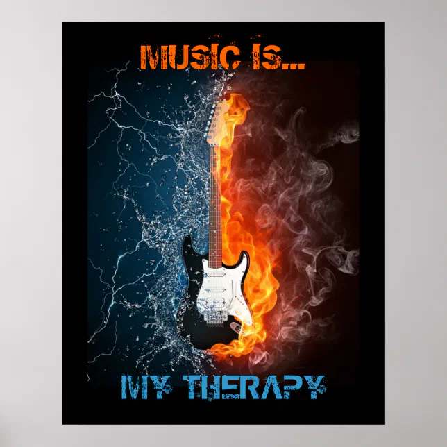 MUSIC IS MY THERAPY POSTER | Zazzle