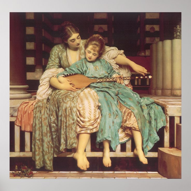 Music Lesson by Lord Frederic Leighton Poster | Zazzle