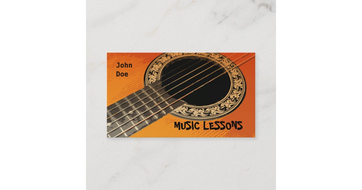 MUSIC LESSONS Business Card | Zazzle