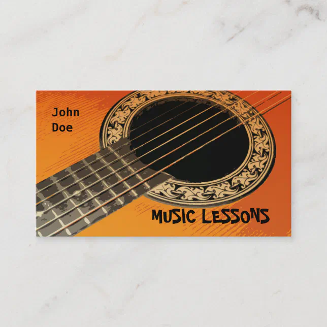 MUSIC LESSONS Business Card | Zazzle