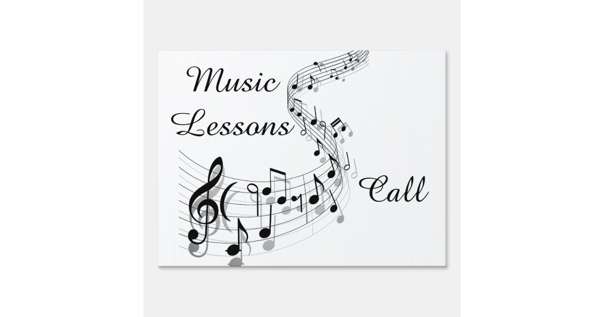 Music Lessons Sign | Zazzle