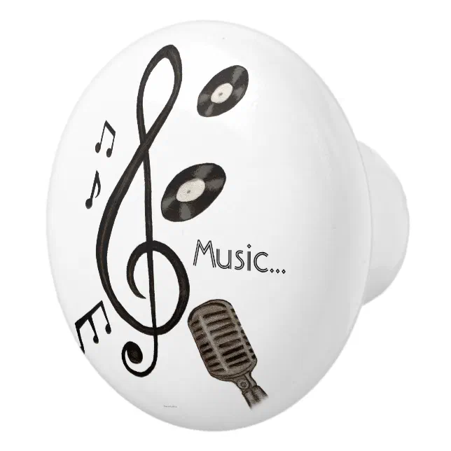 Music Lover Ceramic Knob | Zazzle