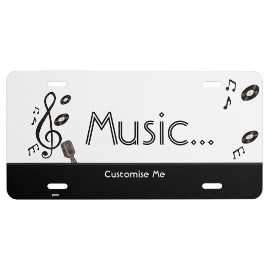 Music Lover License Plate | Zazzle.com