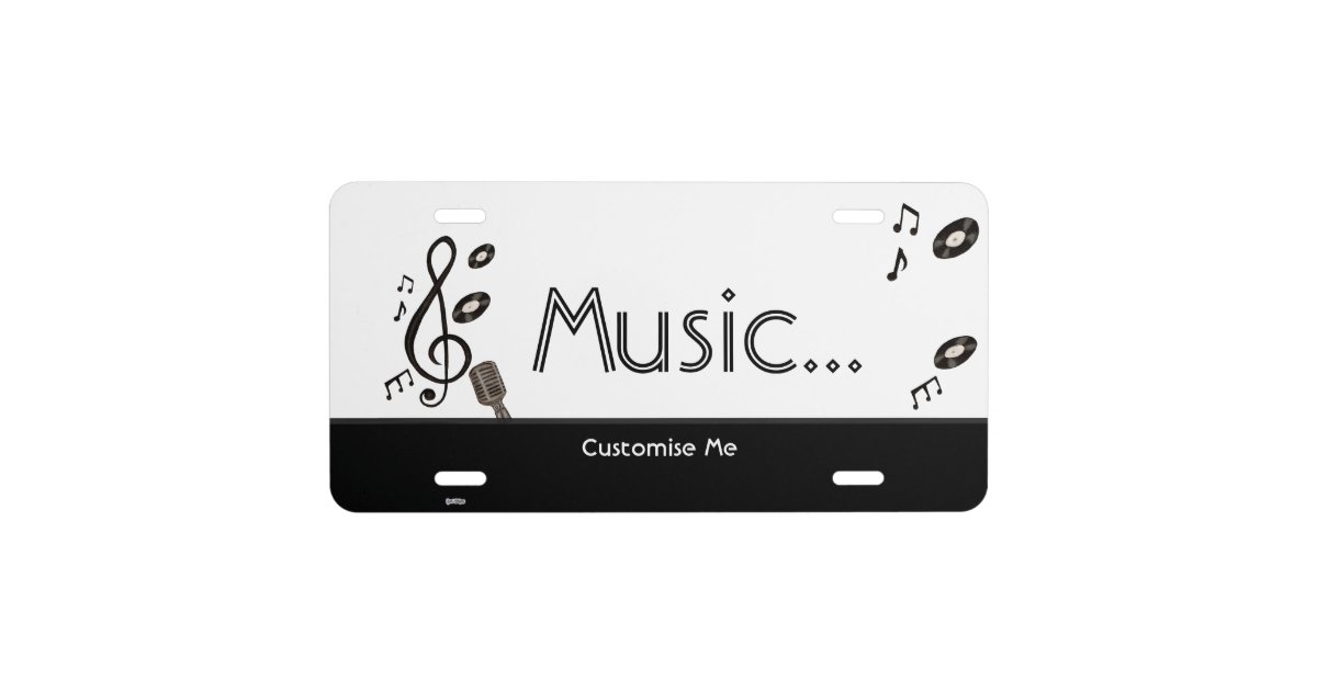 Music Lover License Plate | Zazzle