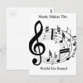 Music Makes The World Go Round Postcard | Zazzle