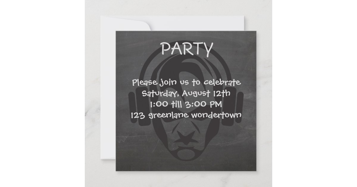 Music modern DJ EDM party invitation | Zazzle