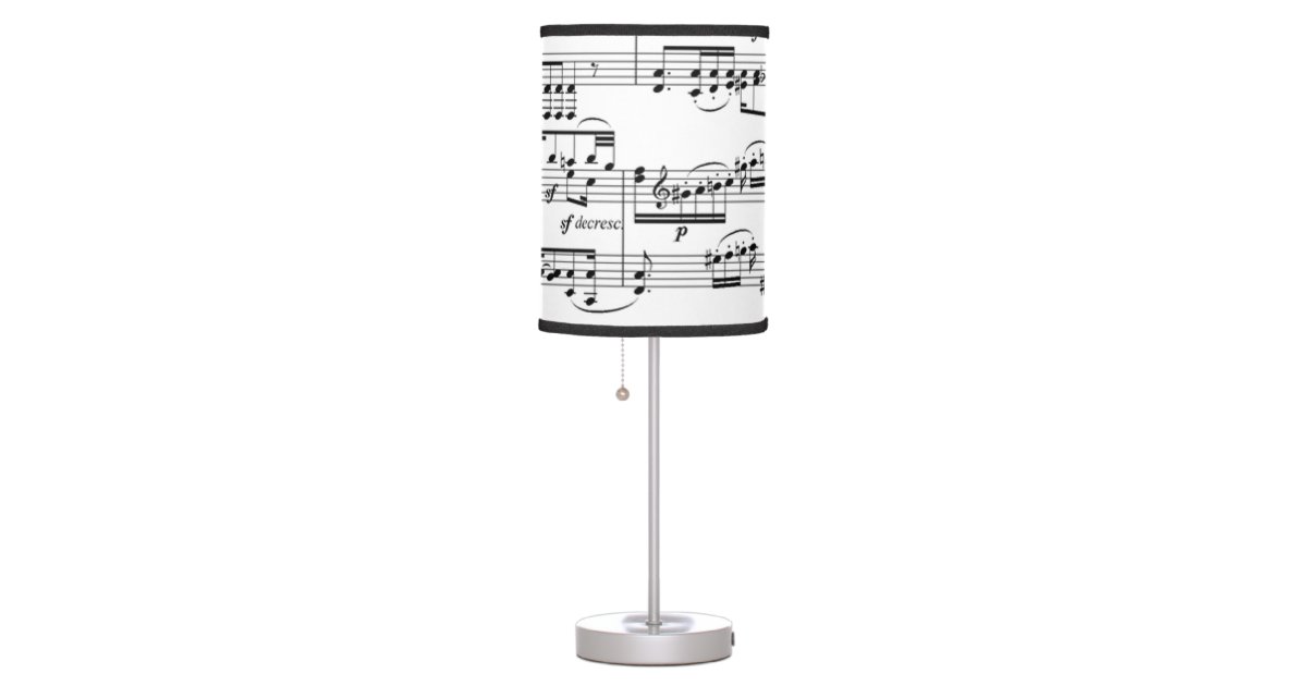 music notations table lamp | Zazzle