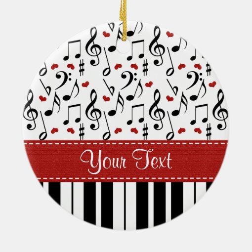 Music Note and Piano Ornament | Zazzle