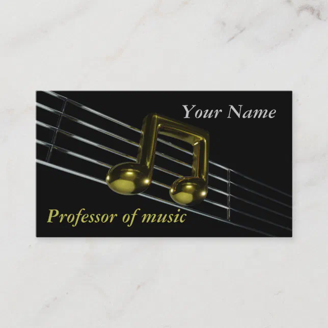 Music note business card | Zazzle