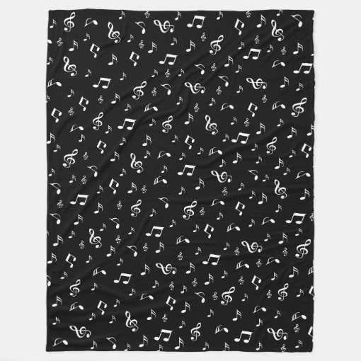 music, note, clef, band, symbol, shiny, elegant, fleece blanket | Zazzle