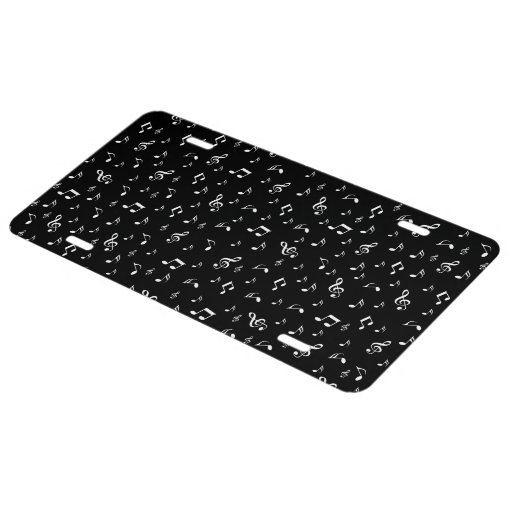 music, note, clef, band, symbol, shiny, elegant, license plate | Zazzle