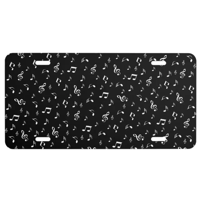 music, note, clef, band, symbol, shiny, elegant, license plate | Zazzle