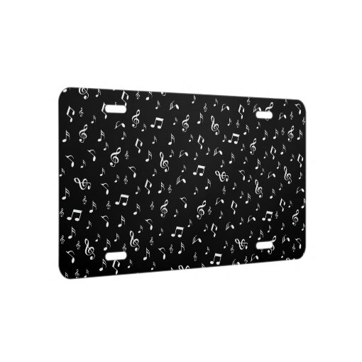 music, note, clef, band, symbol, shiny, elegant, license plate | Zazzle
