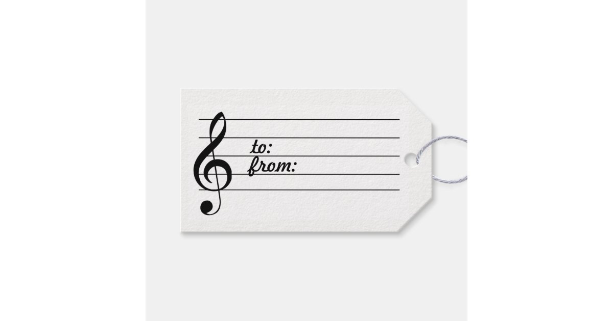 Music Note Gift Tag | Zazzle