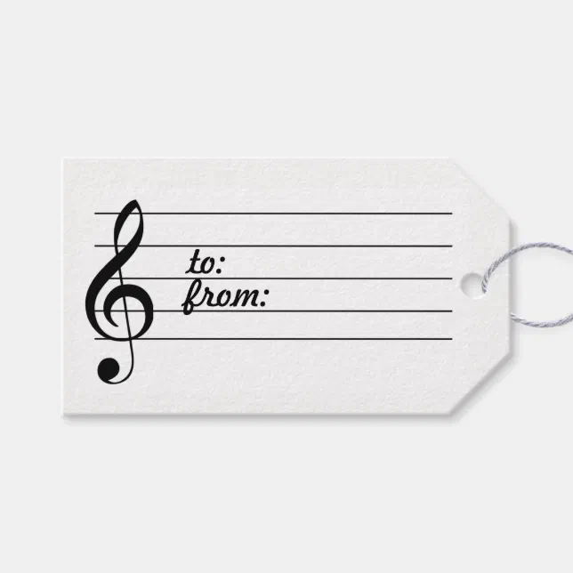Music Note Gift Tag | Zazzle