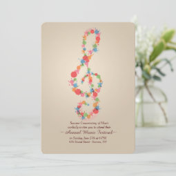 Music Note Invitation | Zazzle