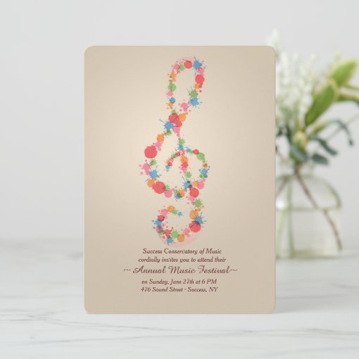 Music Note Invitation | Zazzle