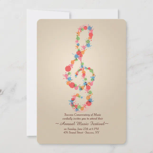 Music Note Invitation | Zazzle