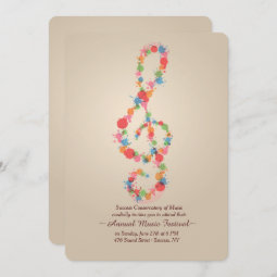 Music Note Invitation | Zazzle