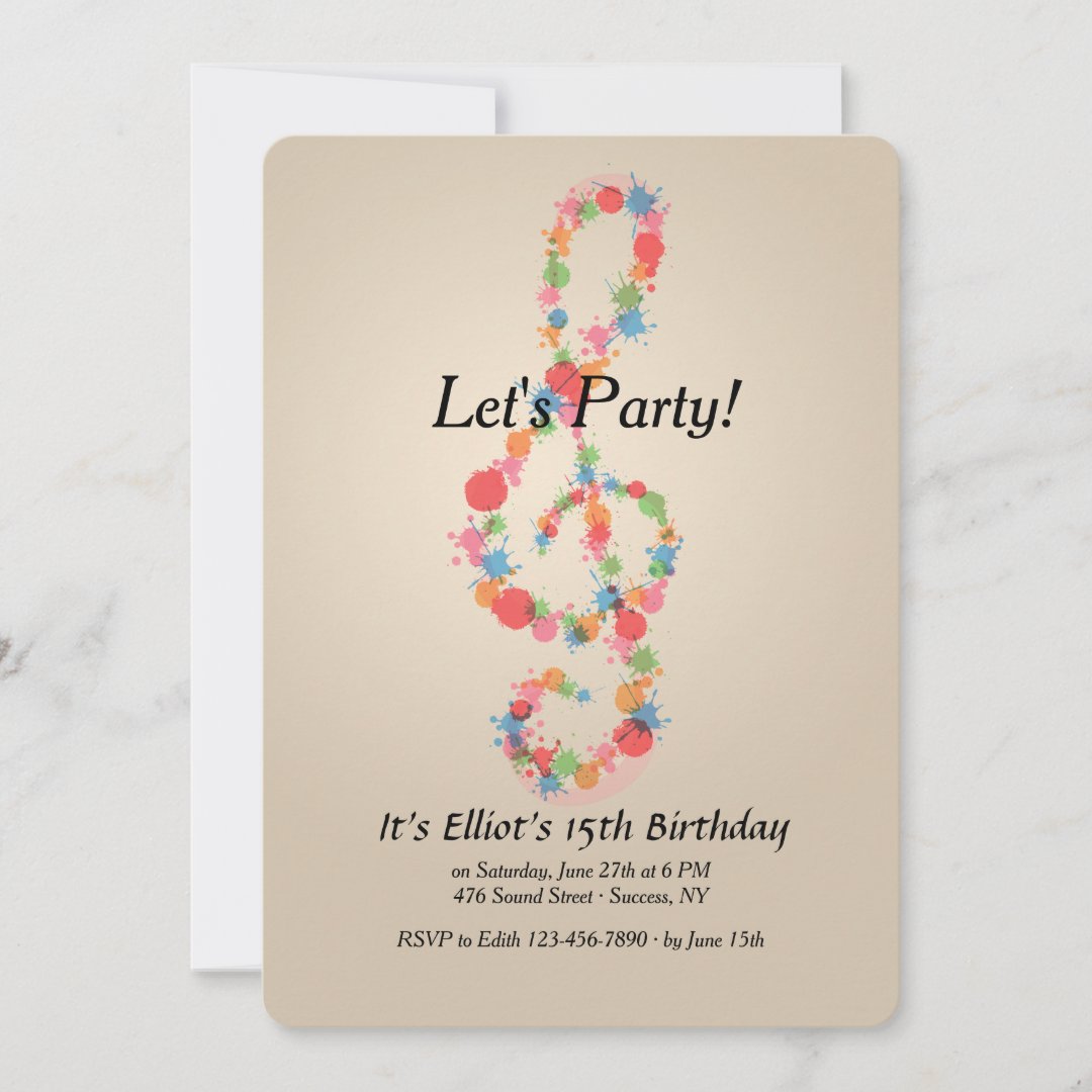 Music Note Invitation | Zazzle