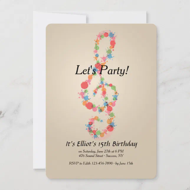 Music Note Invitation | Zazzle