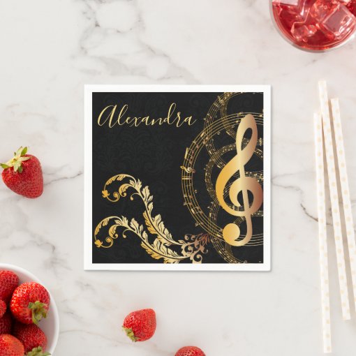 Music Note Luxury design Napkins | Zazzle
