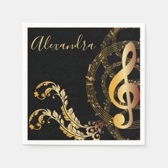 Music Note Luxury design Napkins | Zazzle