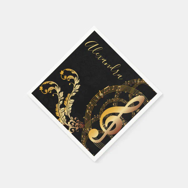 Music Note Luxury design Napkins | Zazzle