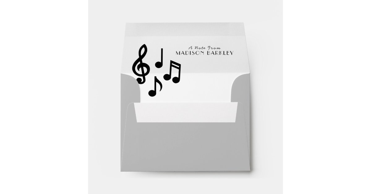 Music Note Musician Teacher Envelope | Zazzle