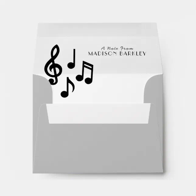 Music Note Musician Teacher Envelope | Zazzle