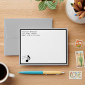 Music Note Musician Teacher Envelope | Zazzle