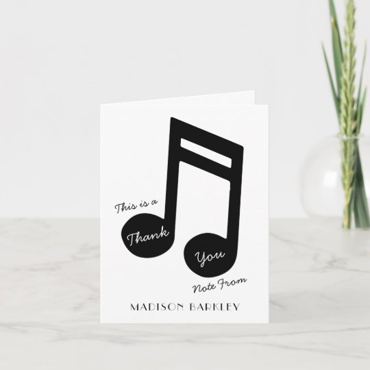 Music Note Musician Teacher Note Card | Zazzle.com