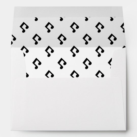 Music Note Pattern Envelope | Zazzle.com