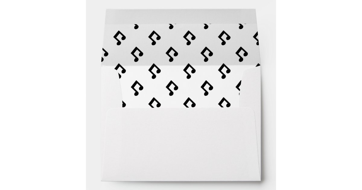 Music Note Pattern Envelope | Zazzle.com
