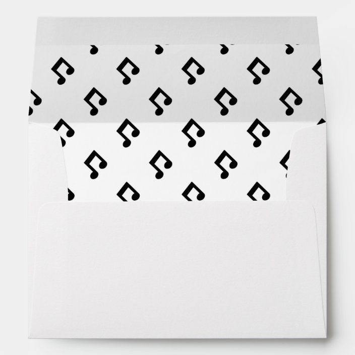 Music Note Pattern Envelope | Zazzle.com