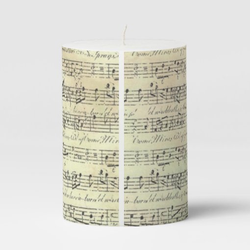 music note Pattern Music Theme candle | Zazzle