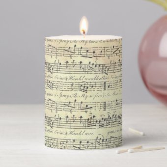 music note Pattern Music Theme candle | Zazzle