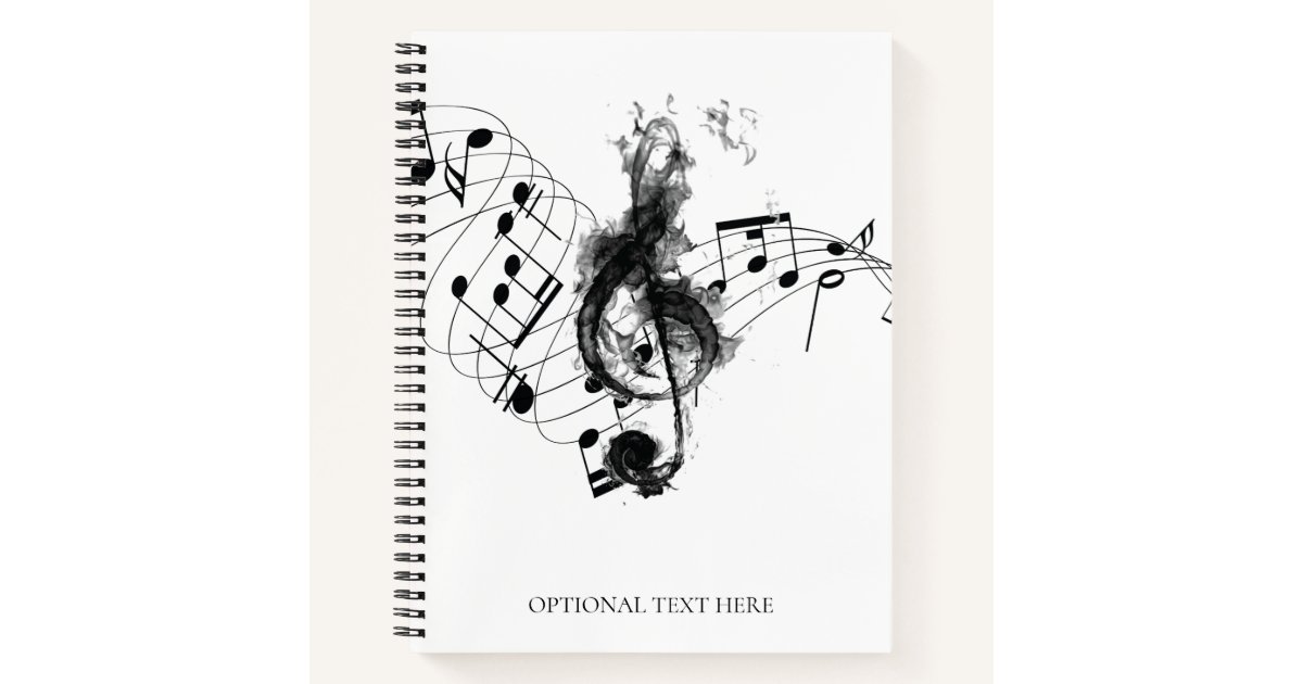 Music Note Personalized Luxury Notebook | Zazzle