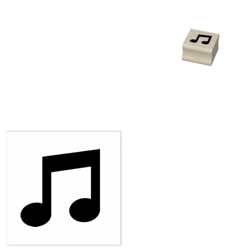 Music Note Rubber Stamp | Zazzle