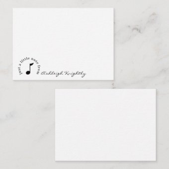 Music Note Script Name Black White Personalized | Zazzle