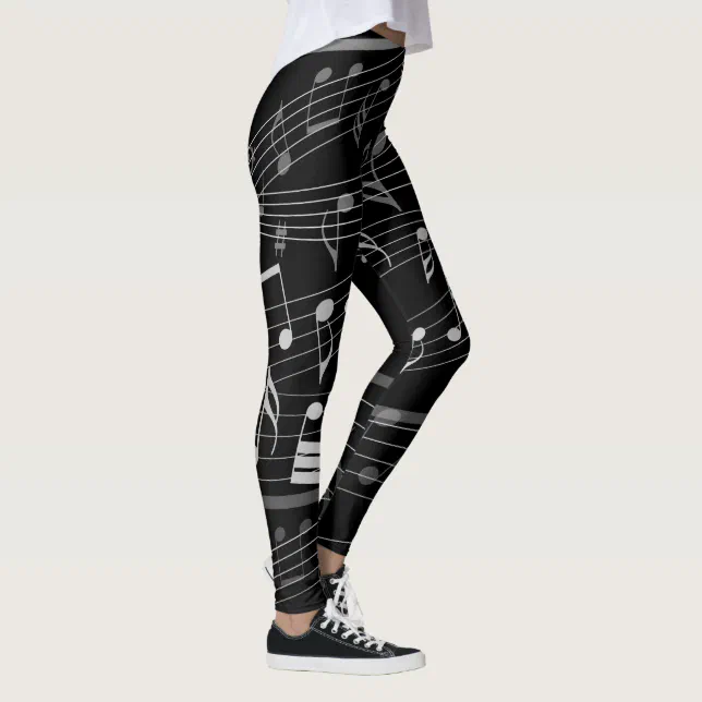 Music Note Sheet Music Leggings | Zazzle