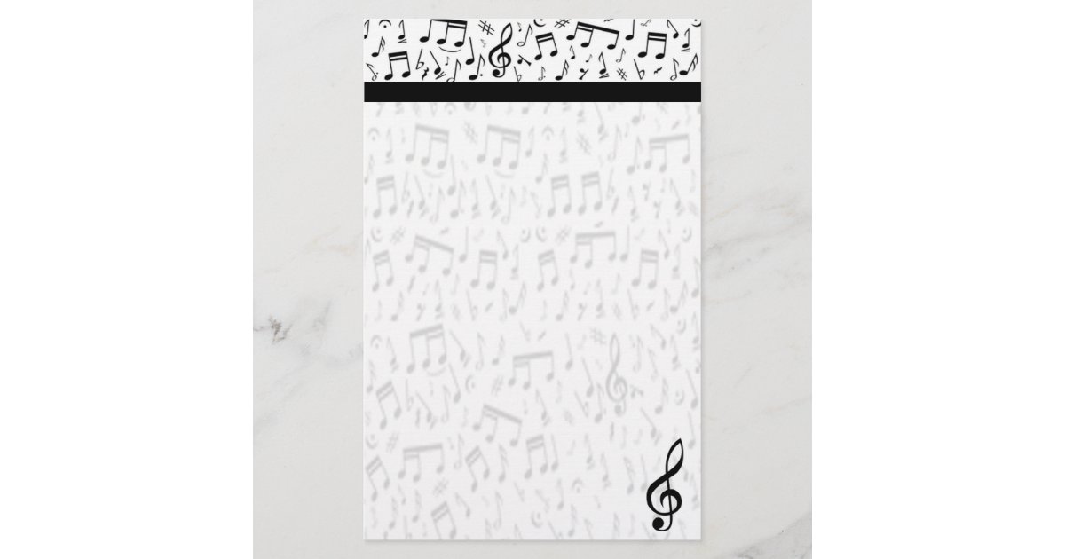 Music Note Stationery | Zazzle