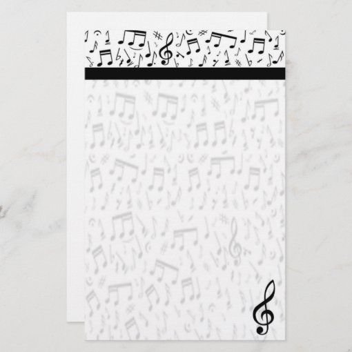 Music Note Stationery | Zazzle