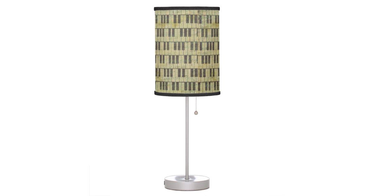 Music Note Table Lamp Music Theme Piano key | Zazzle