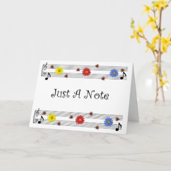 Music Note Thinking Of You Card(Large Print) Card | Zazzle