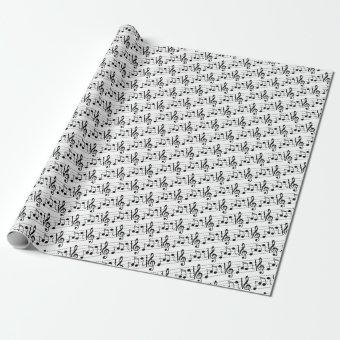 Music Note Wrapping Paper | Zazzle