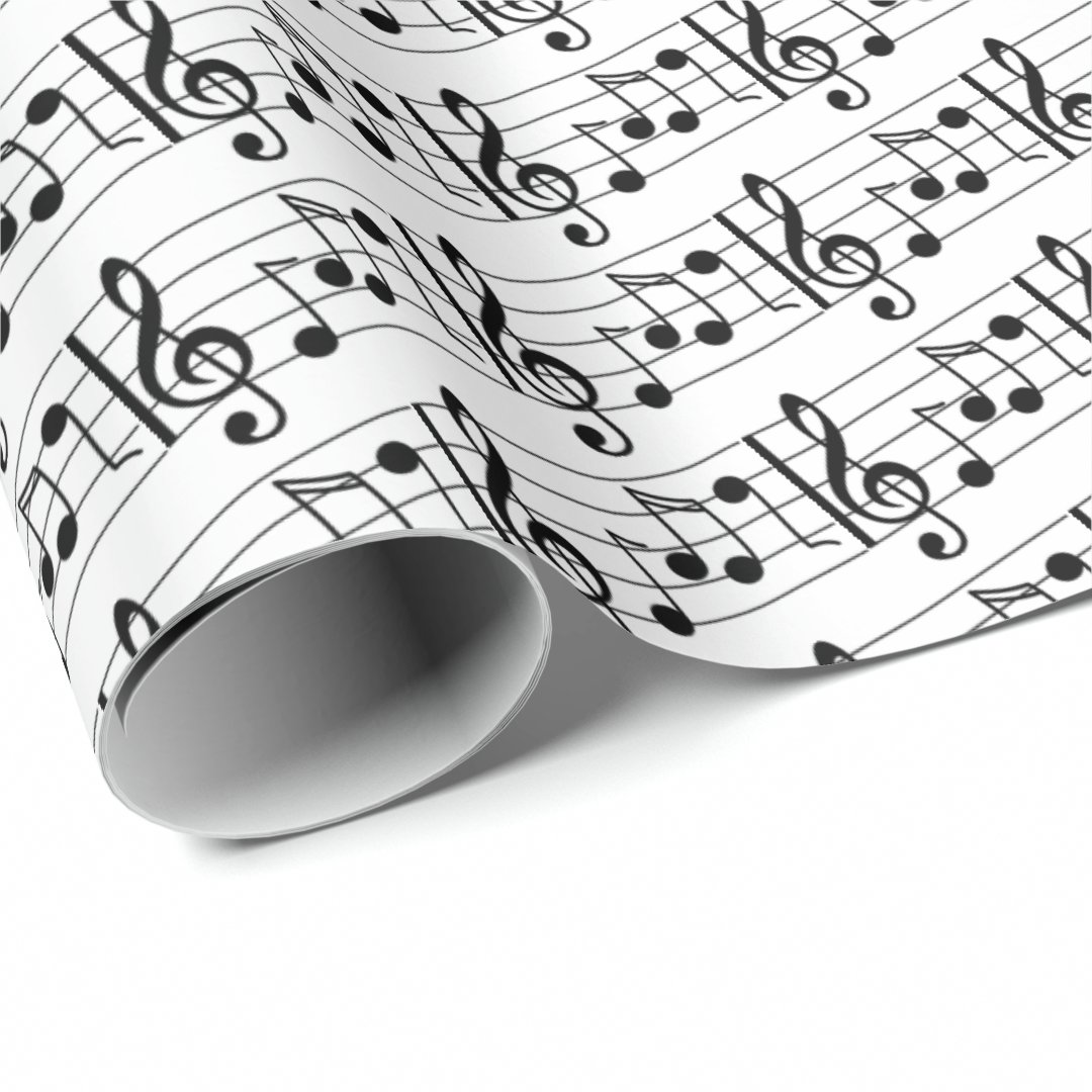 Music Note Wrapping Paper | Zazzle