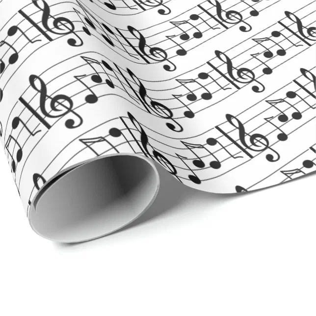 Music Note Wrapping Paper | Zazzle